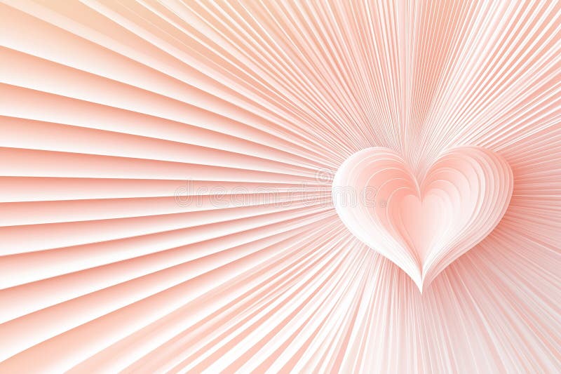 Valentine S Day Background. Soft Pastel Pink Rays Forming a Double ...