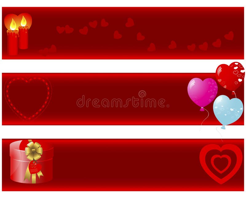 Valentine s day banners. stock vector. Illustration of present - 22675899