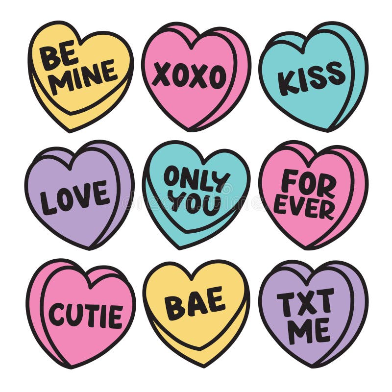 Be Mine Candy Hearts Stock Illustrations 19 Be Mine Candy Hearts