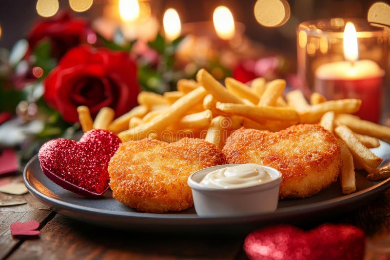 Valentine S Day Celebration Menu. Fast Food, Restaurant, Cafe Stock ...