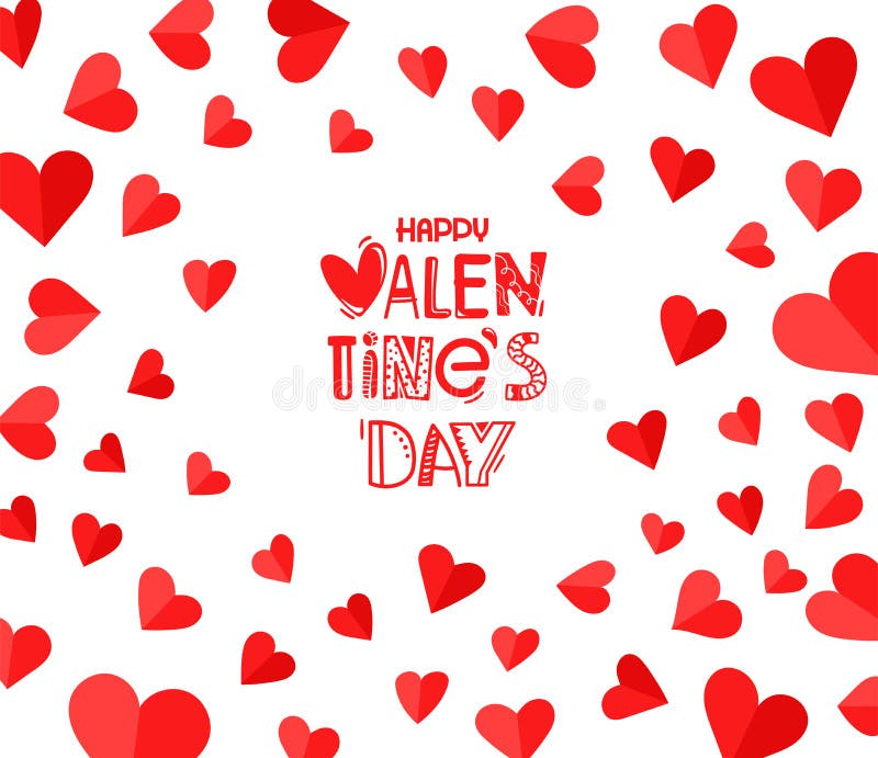 Valentine`s Day Celebration Card Stock Vector - Illustration of decor ...