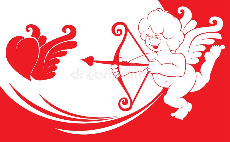 Valentine s Day Cupid stock vector. Illustration of design - 12276360