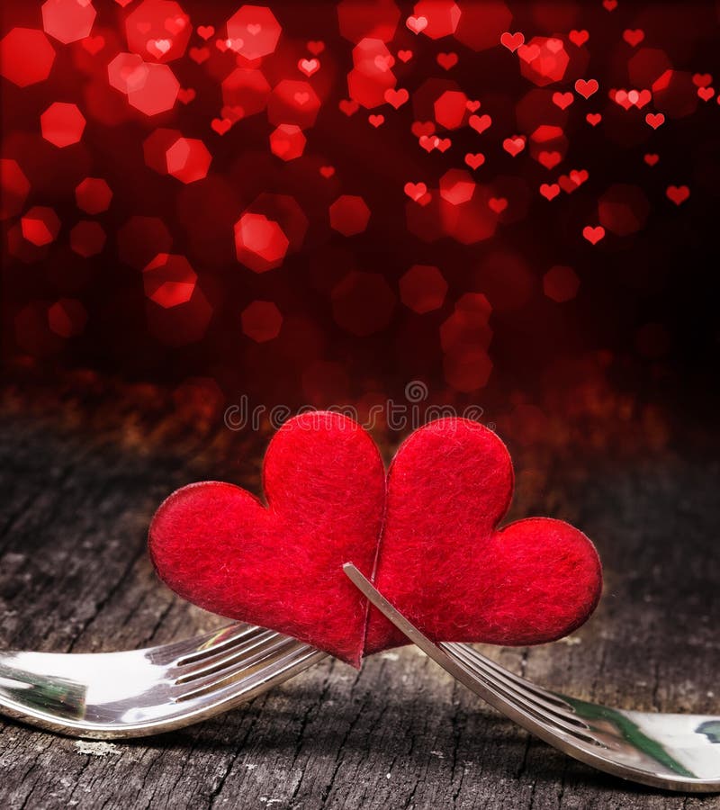 Valentine`s day stock photo. Image of cutlery, dinner - 83486418