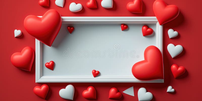 Valentine S Day Frame. Copy Space for Text Stock Photo - Image of ...