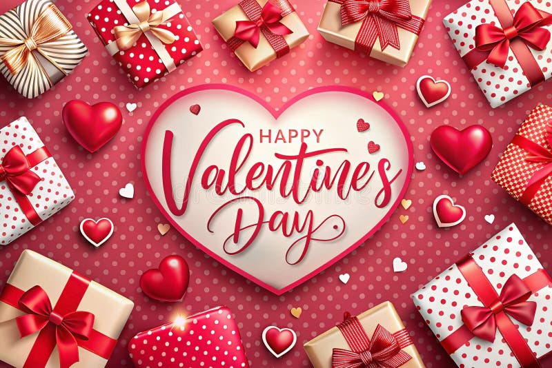 A Valentine S Day Greeting Featuring a Heart-shaped Design with Elegant ...