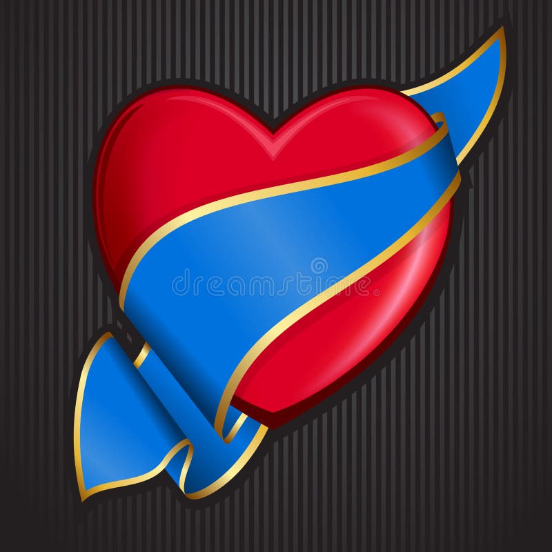 Blue Ribbon Heart Stock Illustrations – 13,506 Blue Ribbon Heart Stock ...