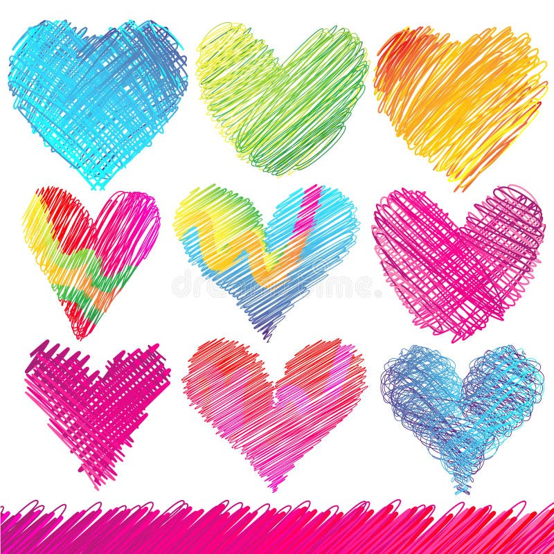 Retro Heart Pattern stock vector. Illustration of love - 19185063