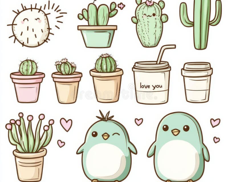 Set Hand Drawn Lettering Calligraphic Design Elements Stock Photos ...