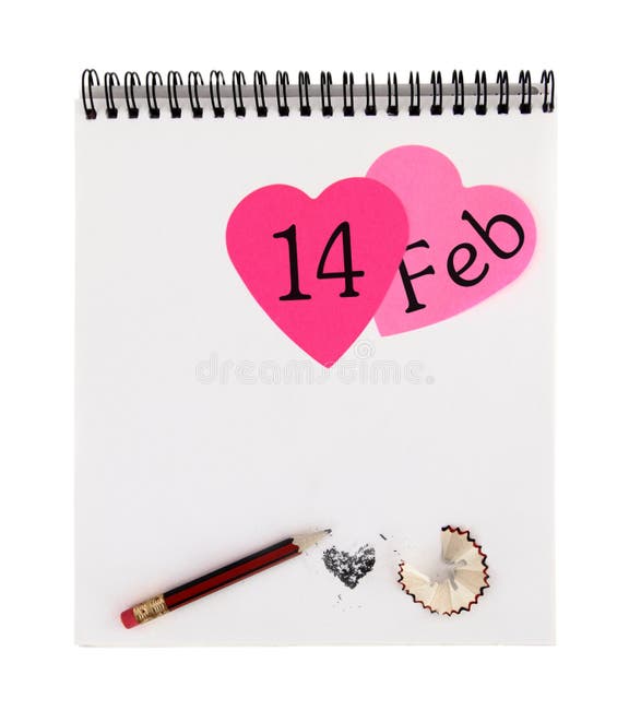 Valentines day notepad stock photo. Image of organize - 23093538