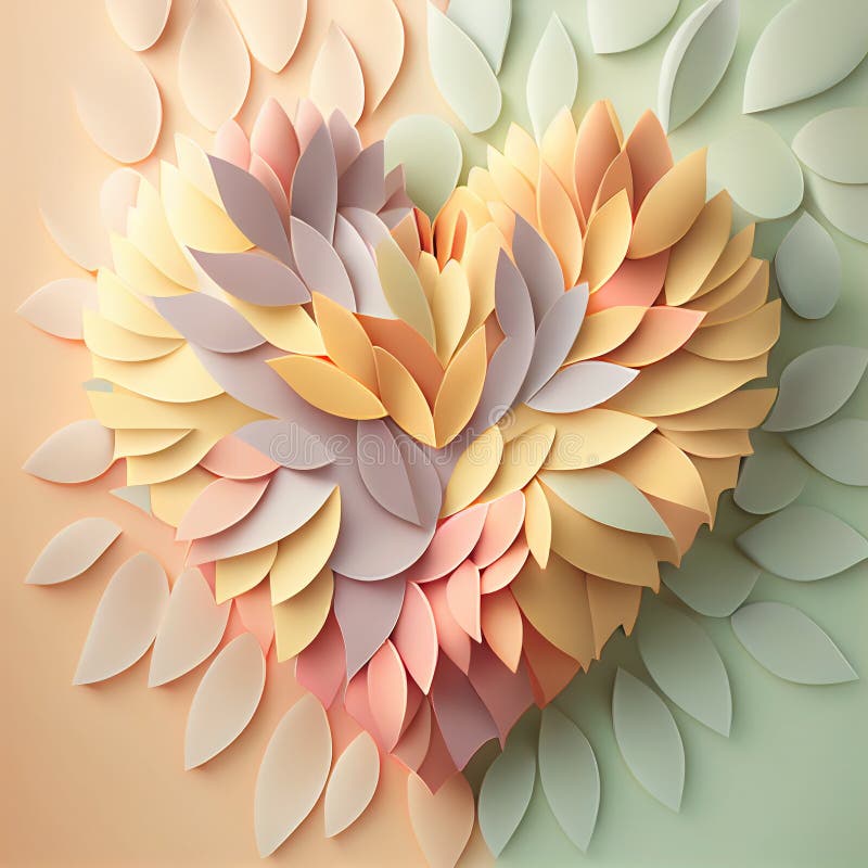 Valentine& X27;s Day Paper Cut Heart. Generative AI Stock Image - Image ...