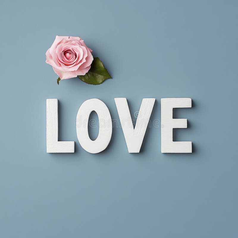 Valentine's Day Scene Love Notes Blue Background Stock Photos - Free ...