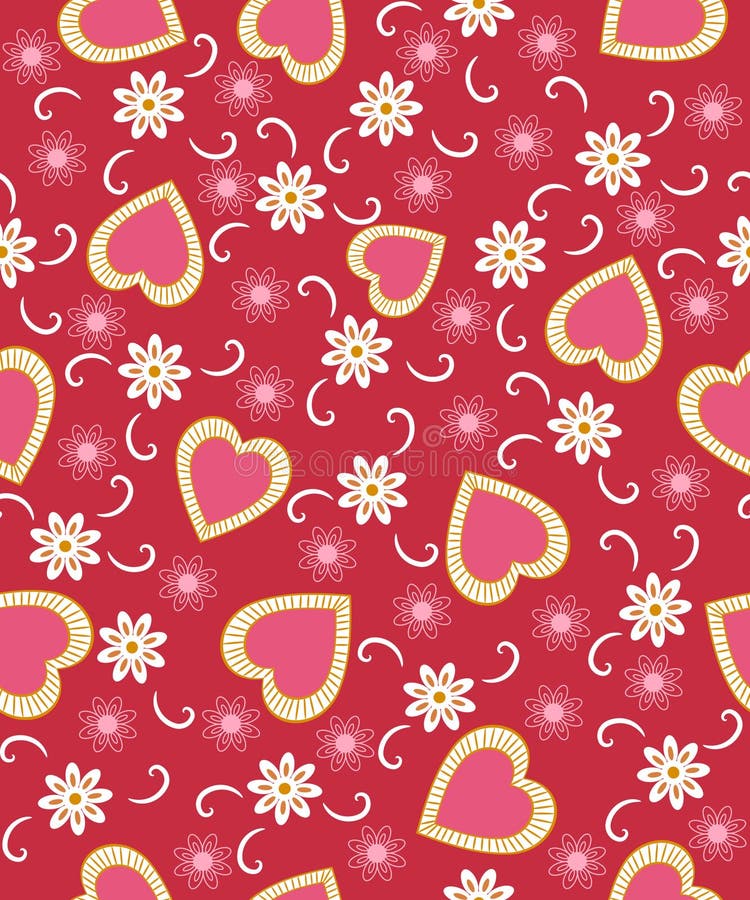 Valentine S Day Seamless, Pattern Stock Vector - Illustration of ...