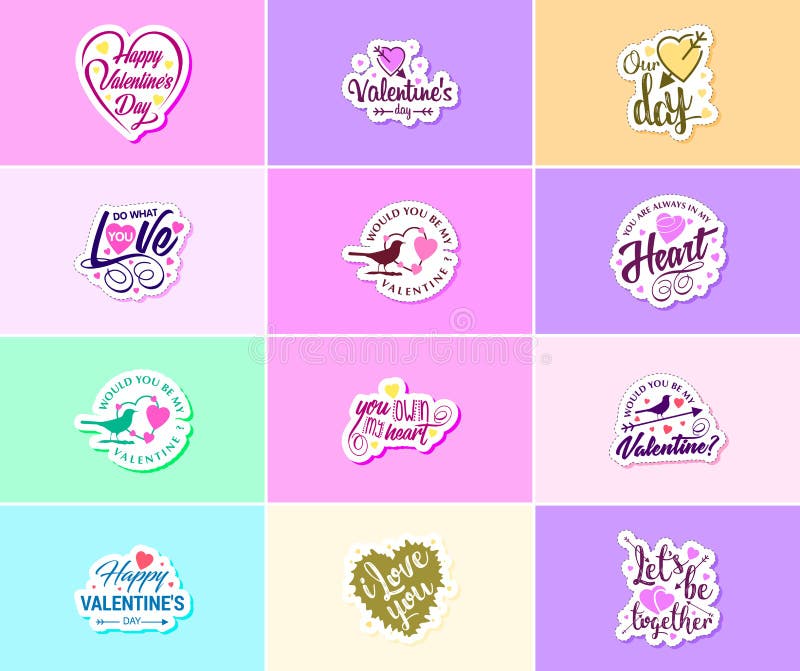 Valentine S Day Sticker: a Time for Love and Stunning Visuals Stock ...