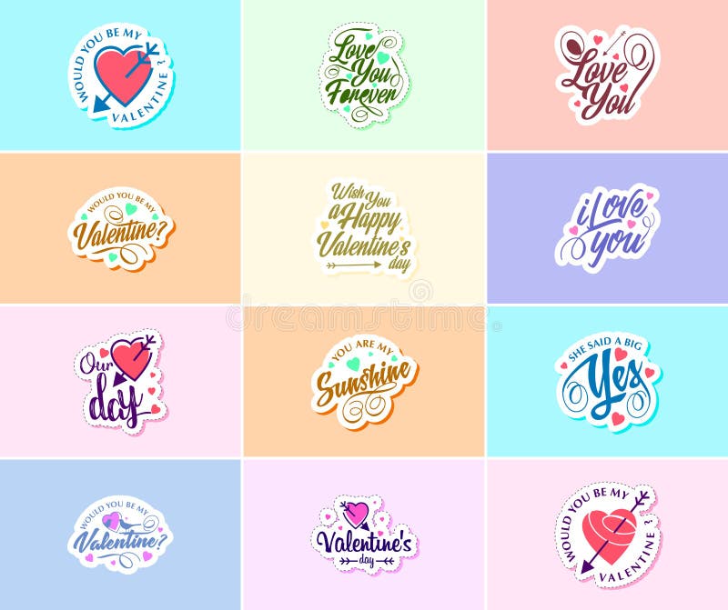 Valentine S Day Sticker: a Time for Love and Stunning Visuals Stock ...