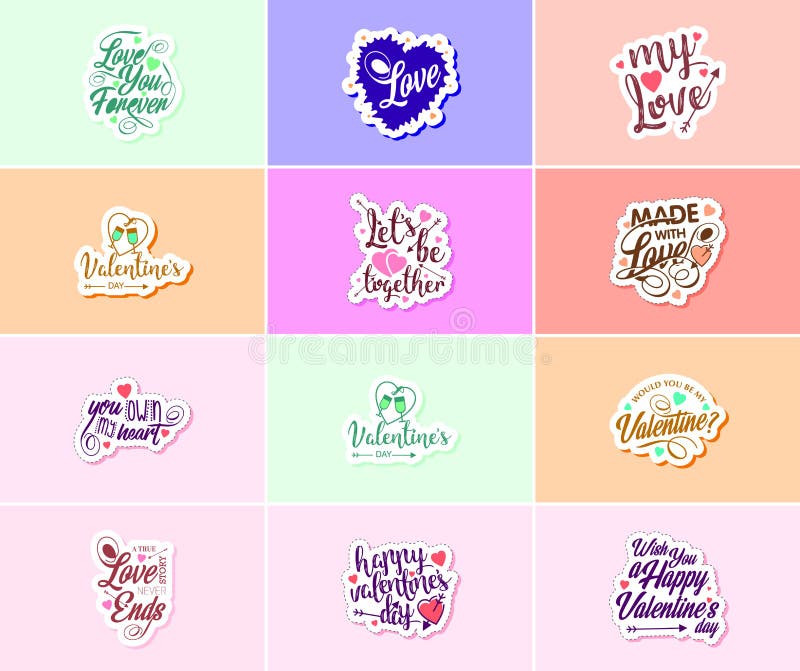 Valentine S Day: a Time for Love and Stunning Visual Stickers Stock ...