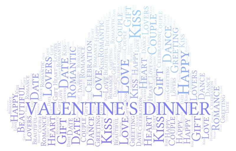 Valentine S Dinner Word Cloud Stock Illustration - Illustration of ...