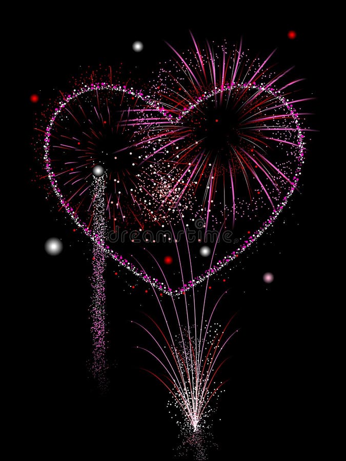 Fireworks Heart Stock Illustrations – 5,709 Fireworks Heart Stock ...