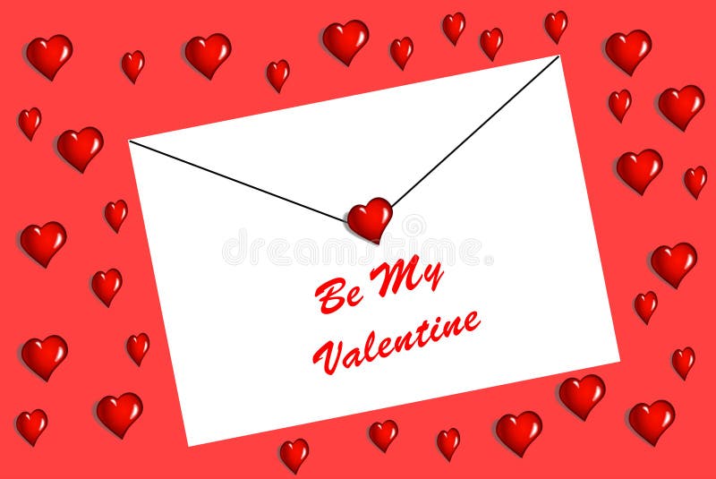 Valentine`s Letter for Someone You Love Stock Vector - Illustration of ...
