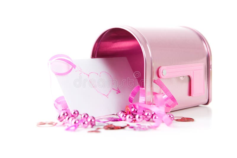 Valentine`s: Love Note Inside Mailbox Stock Image - Image of decoration ...