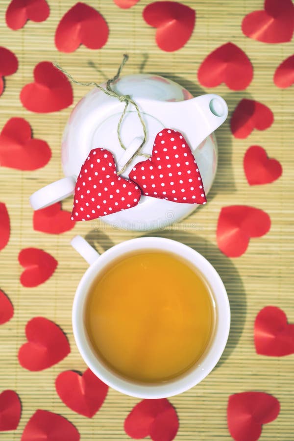 Valentine s morning tea stock photo. Image of holiday - 66488566