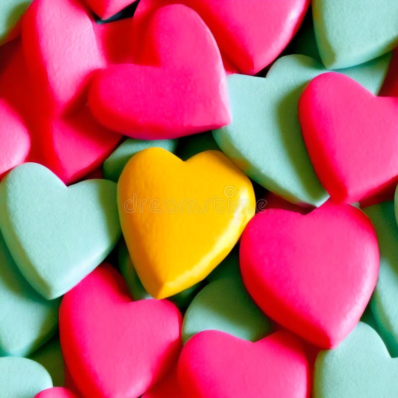 Valentine Seamless Hearts Pattern Stock Image - Image of packaging ...