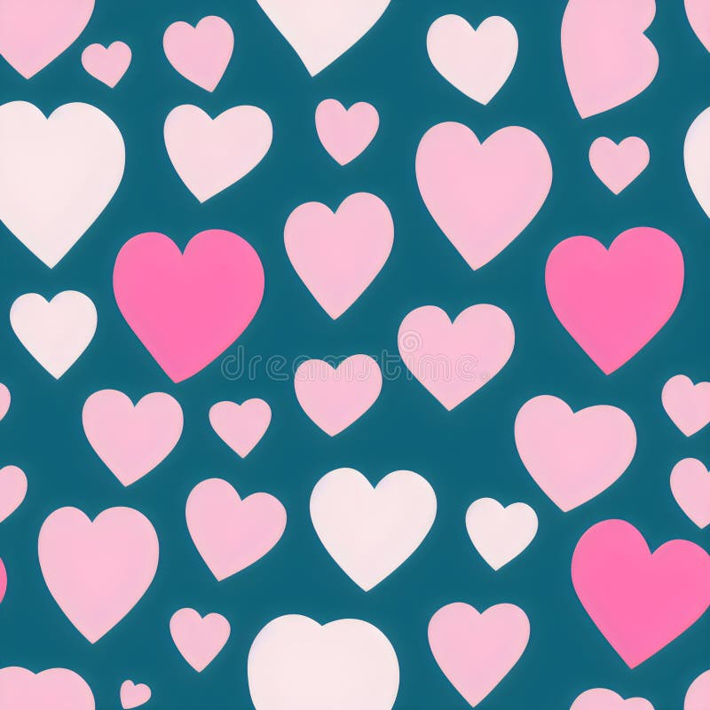 Valentine Seamless Hearts Pattern Stock Illustration - Illustration of ...