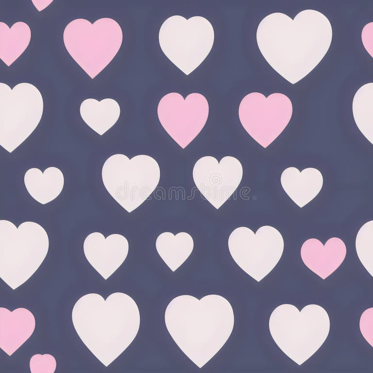 Valentine Seamless Hearts Pattern Stock Illustration - Illustration of ...