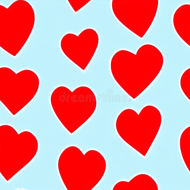Valentine Seamless Hearts Pattern Stock Photo - Image of decoration ...
