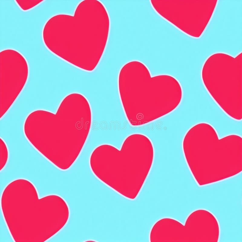 Valentine Seamless Hearts Pattern Stock Illustration - Illustration of ...