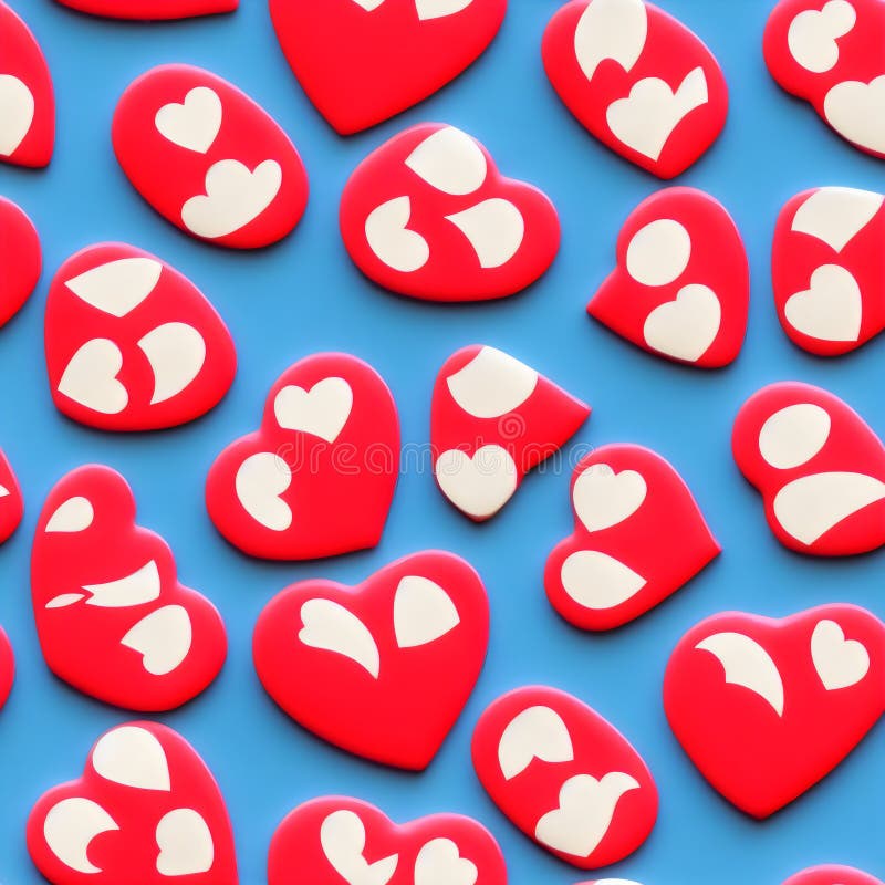 Valentine Seamless Hearts Pattern Stock Illustration - Illustration of ...
