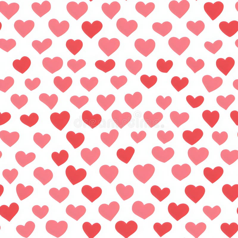Valentine Seamless Hearts Pattern Stock Illustration - Illustration of ...