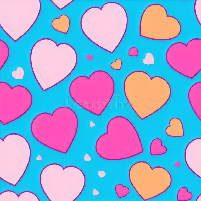 Valentine Seamless Hearts Pattern Stock Illustration - Illustration of ...
