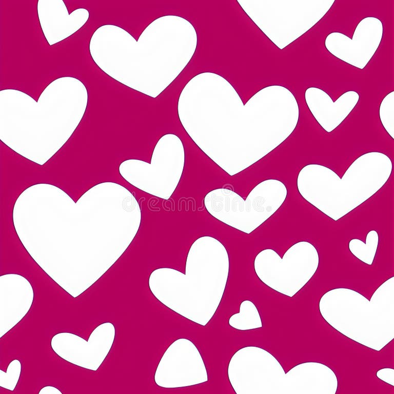 Valentine Seamless Hearts Pattern Stock Illustration - Illustration of ...
