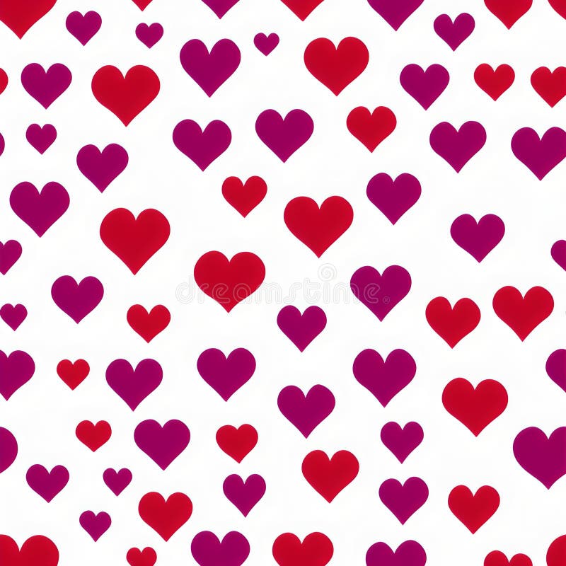 Valentine Seamless Hearts Pattern Stock Illustration - Illustration of ...