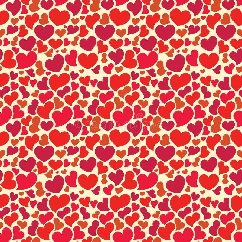 Seamless Heart Pattern and Background Vector Illustration Stock Vector ...