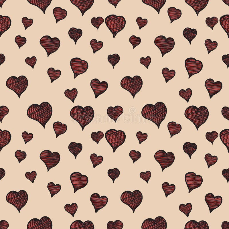 Valentine Seamless Pattern. Stock Vector - Illustration of card, paper ...