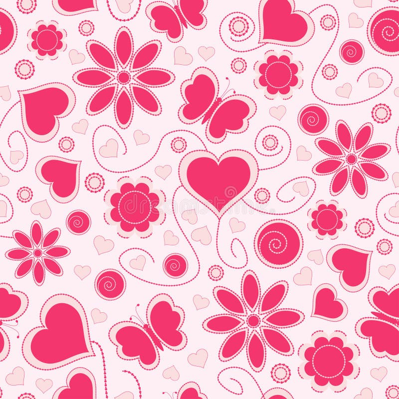 St. Valentine S Day Seamless Pattern Stock Vector - Illustration of ...