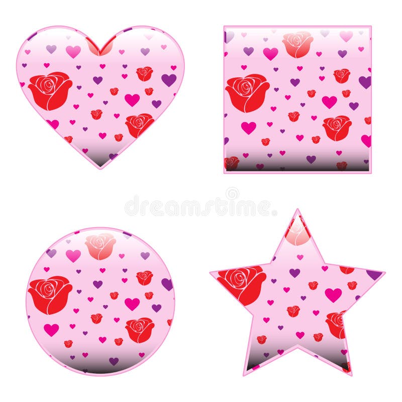 Valentine Shapes stock abbildung. Illustration von verschieden - 48965923