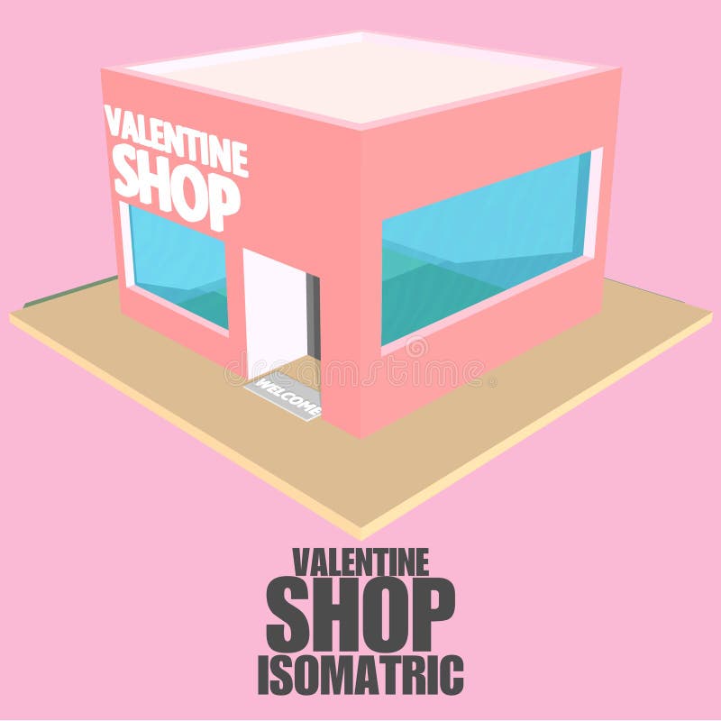 Valentine Shop Theme with Candy Heart and Flower Stock Vector ...