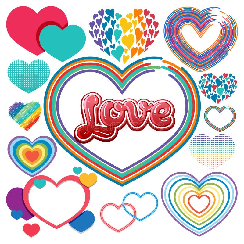 Valentine Theme with Many Hearts Stock Vector - Illustration of clipart ...