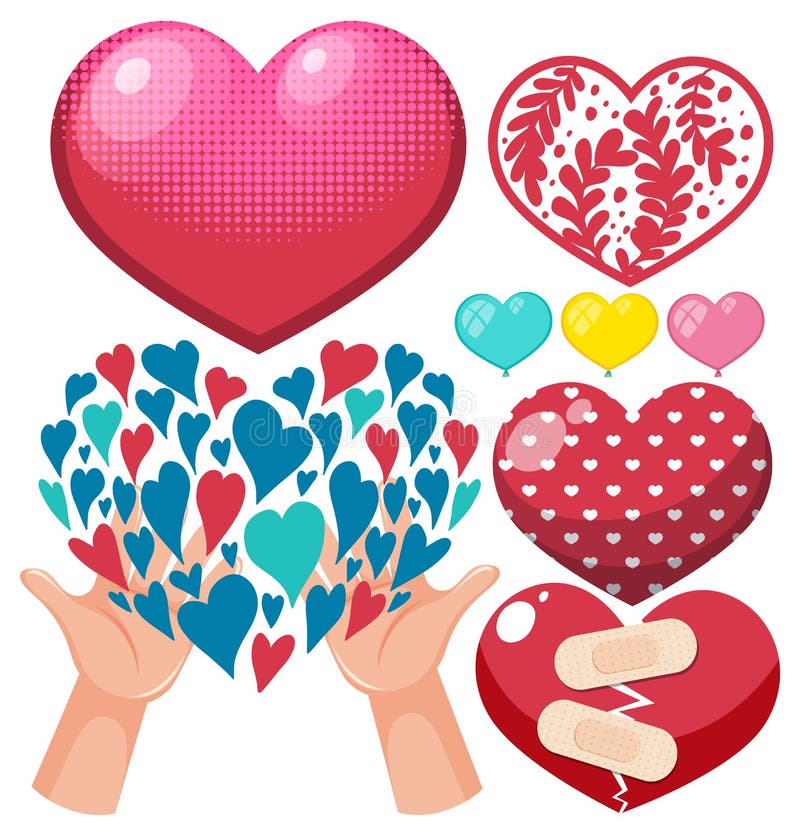 Valentine Theme with Many Hearts Stock Vector - Illustration of frame ...
