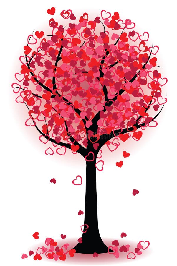 Valentine Day Hearts Tree Clip Art Stock Illustrations – 114 Valentine ...