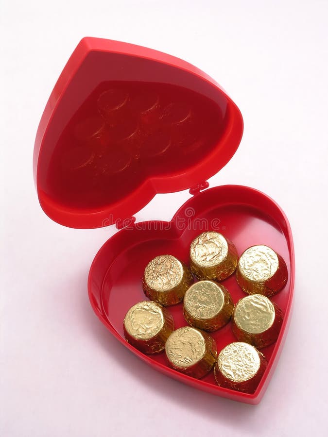 Valentines Candy Box - Open Stock Image - Image of confectionery ...
