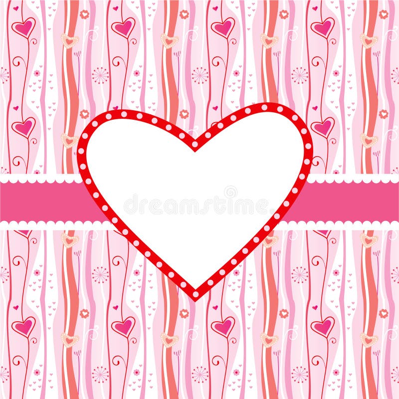 Happy Valentines Day Greeting Card. Greeting Card Cover Template ...