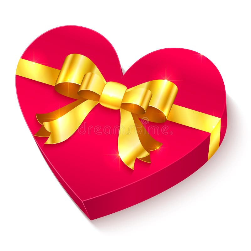 Valentine Heart Gift Box stock vector. Illustration of jewelry - 84295175