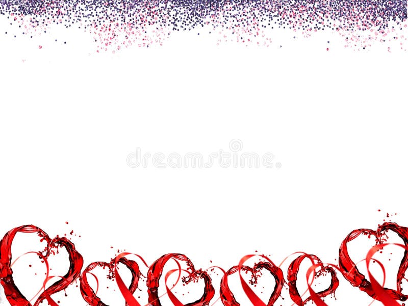 Valentines Day Background Red Romantic Hearts Romance Love Abstract ...