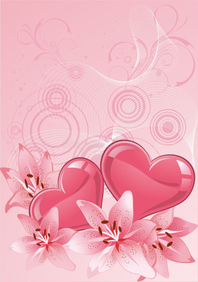 Valentines Day Design Pink. Stock Vector - Illustration of decoration ...