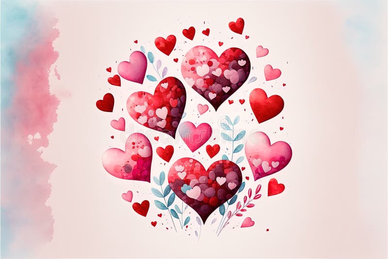 Valentines Day. Drawings for Postcard, Card, Congratulations and Poster ...