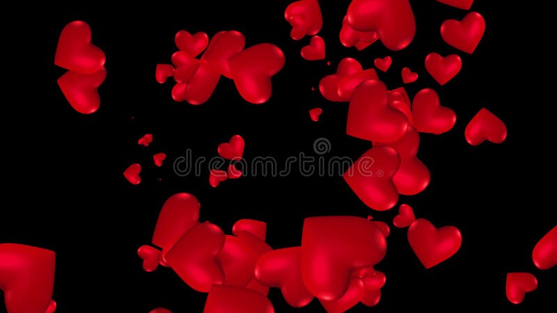 Valentines Day Exploding 3d Love Hearts from the Center Point and ...