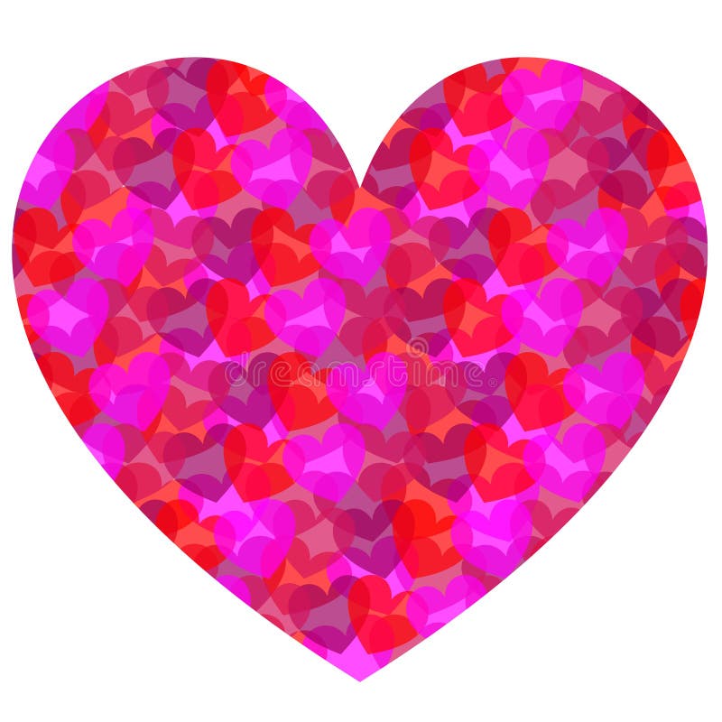 Valentines Day Graphic with Overlapping Heart Pattern Stock ...
